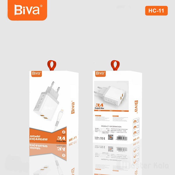 شارژر دیواری 15 وات بیوا مدل HC-11 - رویا موبایل
